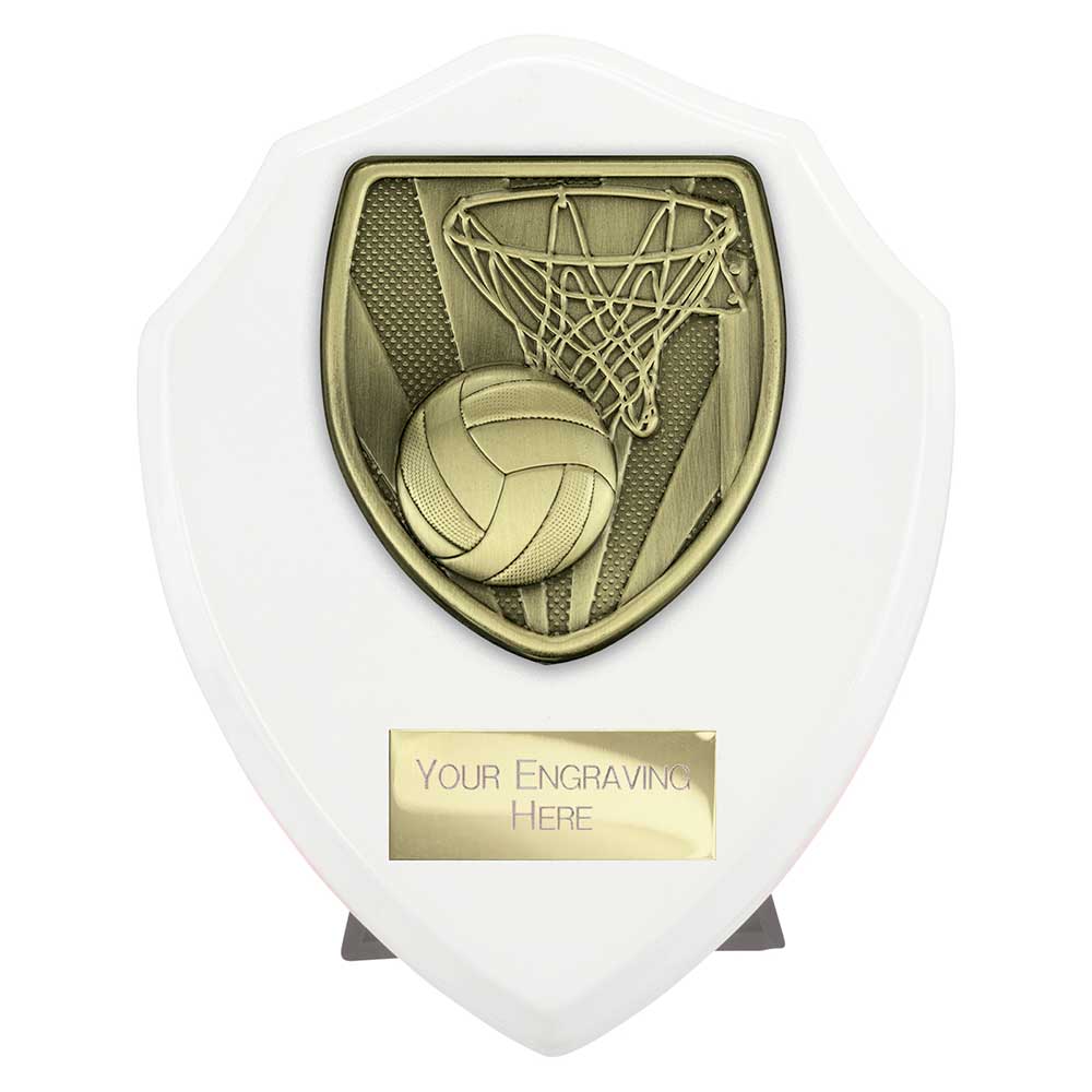 Cobra Shield Netball Award Arctic White 125mm